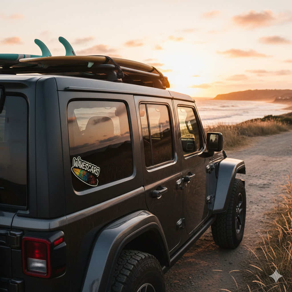 Wave Scars Vinyl Sticker — Paint blast Surfboard Design – WAVESCARS